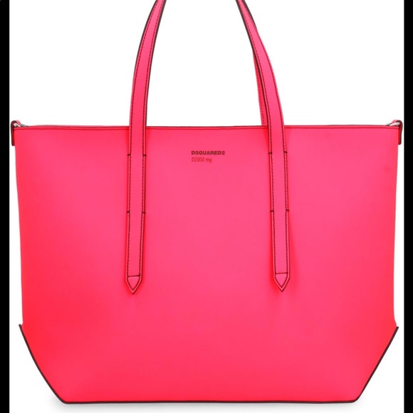 DSQUARED | Bags | Dsquared2 Large Leather Tote Fuchsia | Poshmark